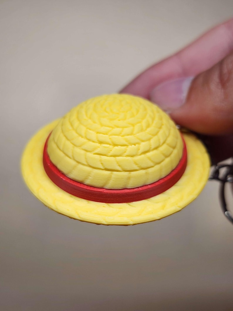 One Piece Keychain: 3D Printed Luffy Straw Hat Anime - Etsy