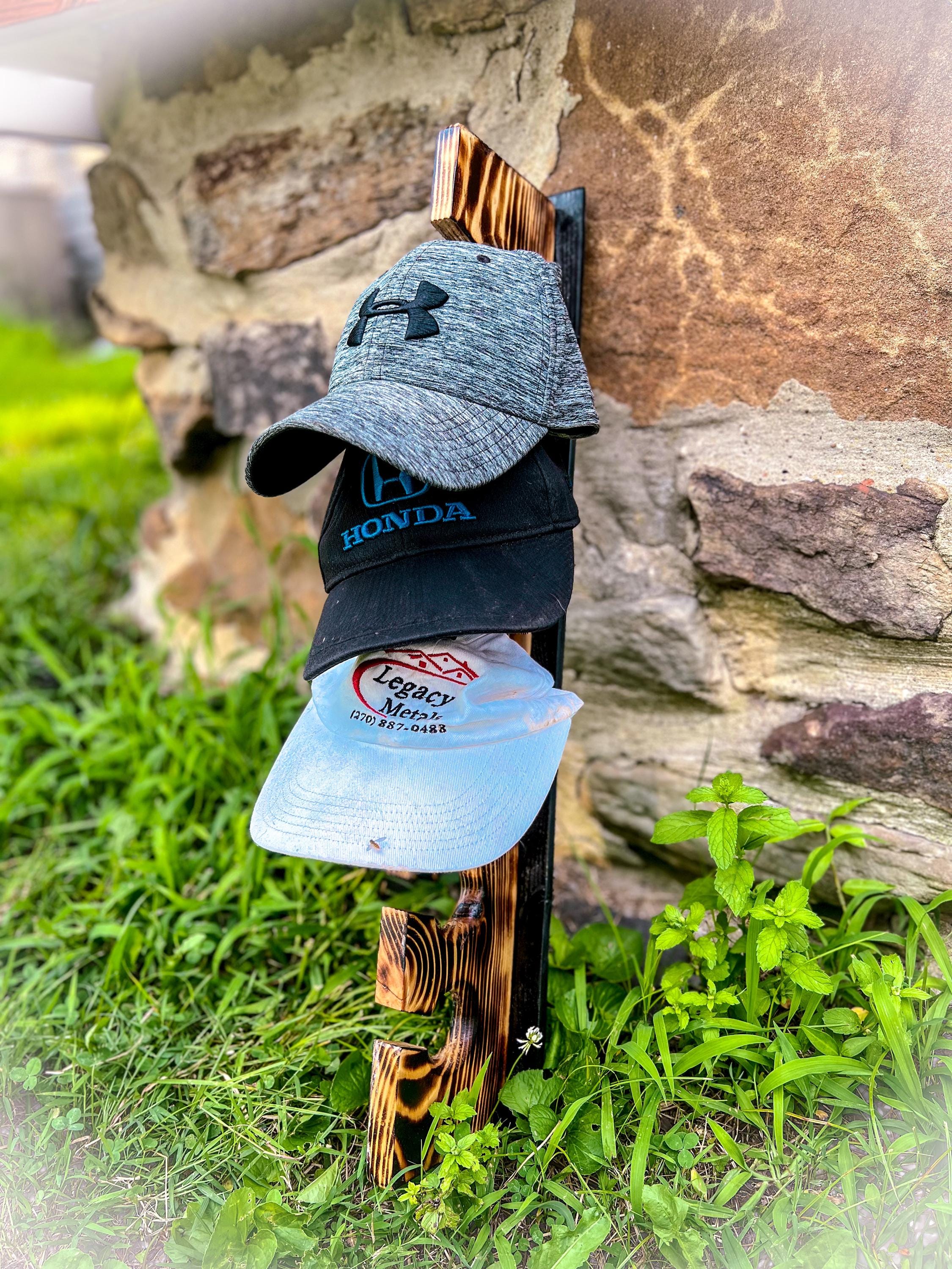 Handmade Wooden Hat/baseball Cap Hanging Rack Hat Rack Hat Organizer ...