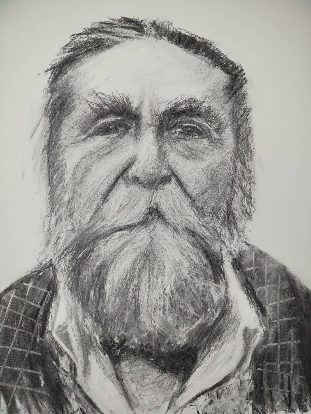 Custom Charcoal Portrait Drawn From Photo Reference - Etsy