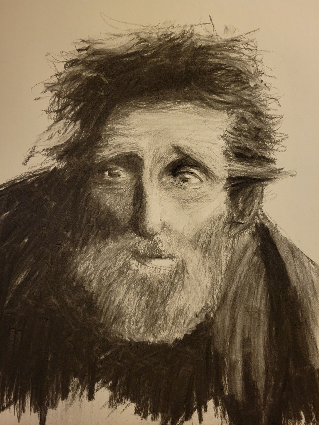 Custom Charcoal Portrait Drawn From Photo Reference - Etsy