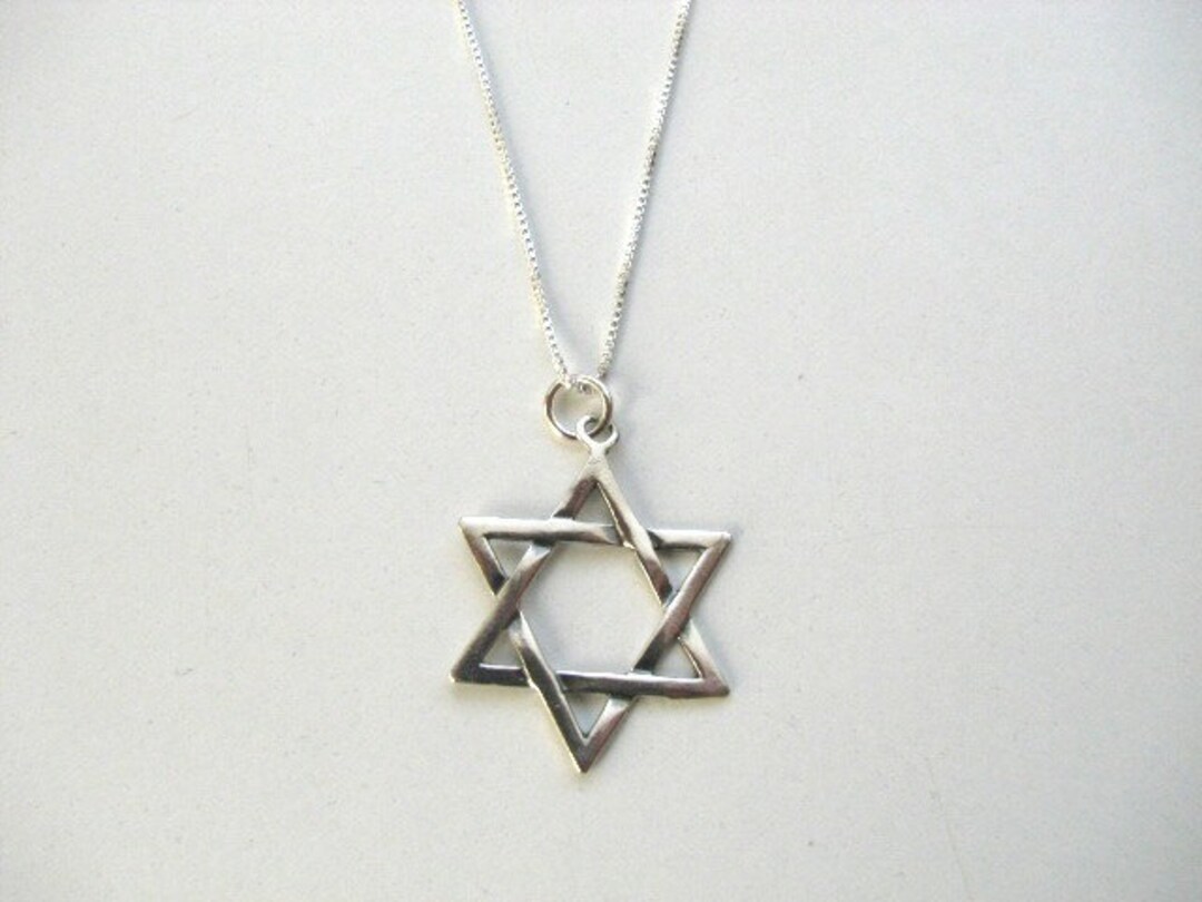 Classic Large Star of David Pendant Necklace Sterling Silver, Unisex - Etsy