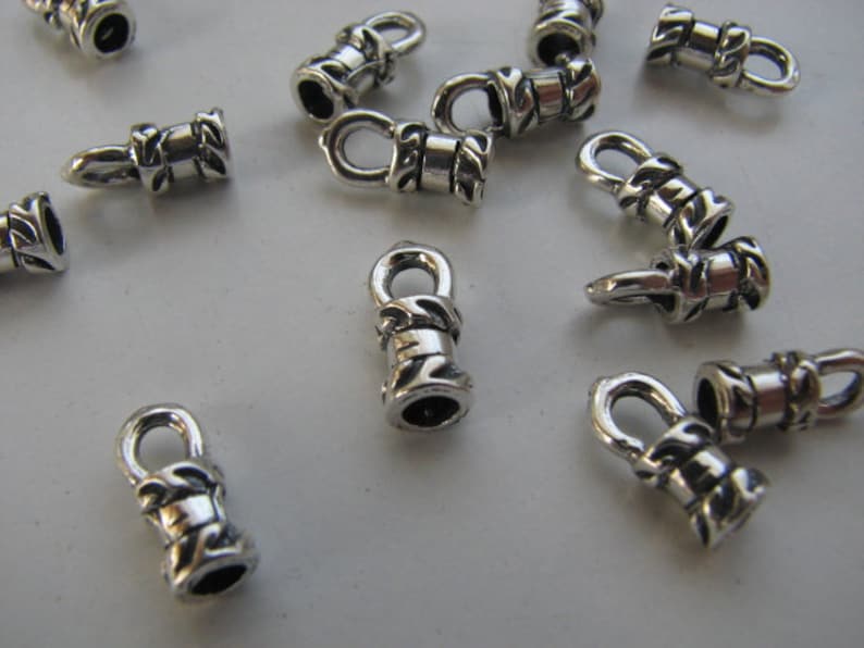 20 Sterling Silver 3mm Large Crimp End Caps for Silver Chains and ...