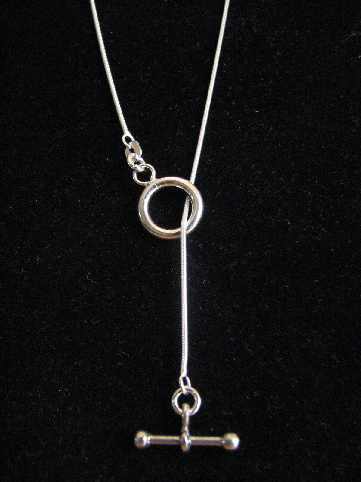 Sterling Silver Snake Chain Necklace With Toggle Clasp 1mm - Etsy