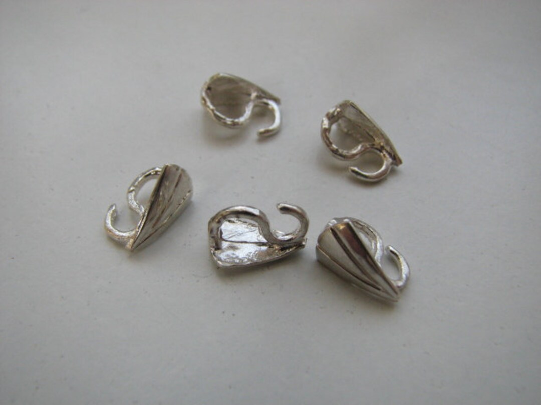 5 Pcs Sterling Silver Triangle Shape Secure Pendant Bails 9mm - Etsy