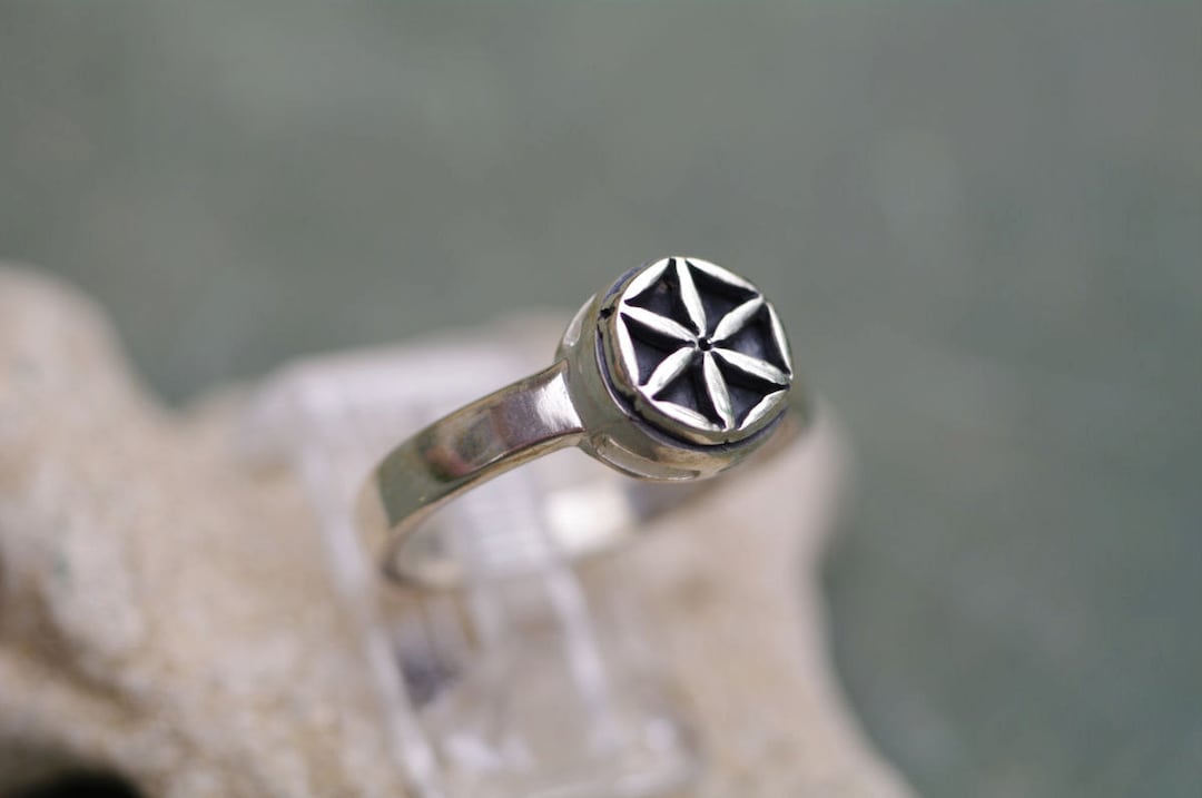 Original Flower of Life Ring, Sterling Silver, Available in All Sizes ...