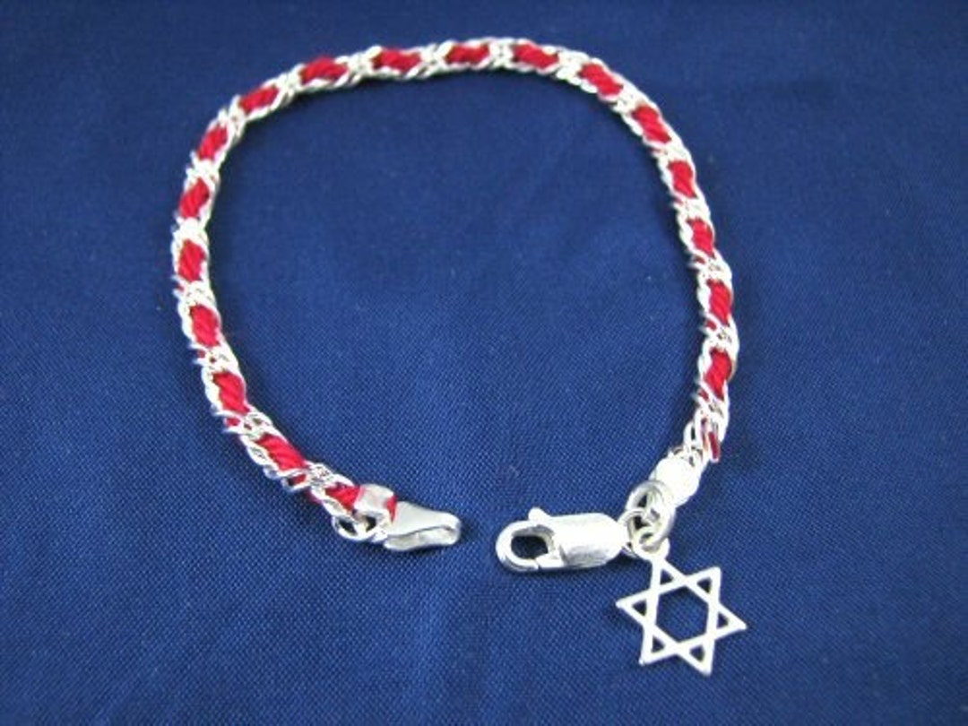 Kabbalah Red String Bracelet With Star of David Charm Sterling Silver ...