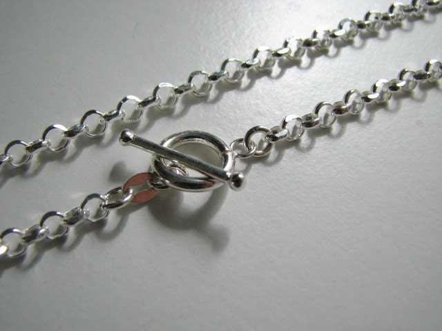 4mm Rolo Chain 20 inch Diamond Cut Rolo Necklace with Toggle | Etsy