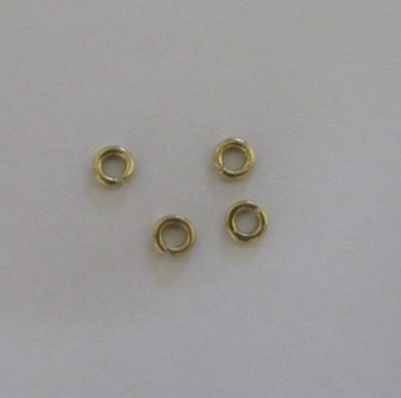 14K Solid Gold jump rings open jump rings for gold chains | Etsy