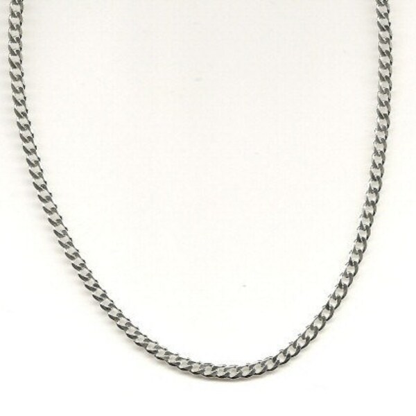 Silver 3mm Curb Chain Necklace - Etsy