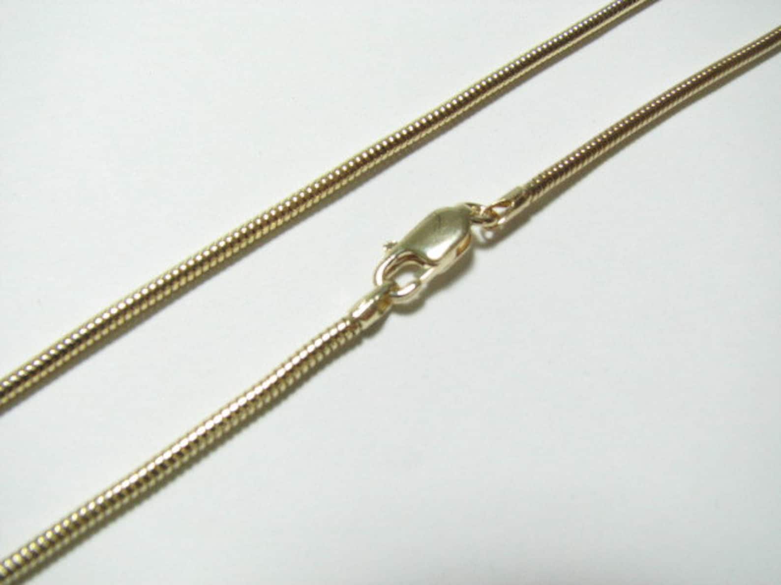 24 INCH Gold Snake Chain, Snake Chain Necklace With Lobster Clasp, Gold ...