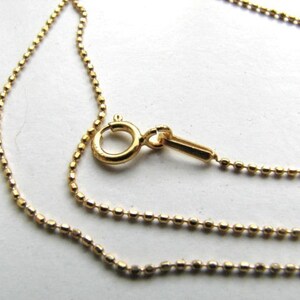 20 Inch Diamond Cut Ball Chain Necklace Gold Plated Over Sterling ...
