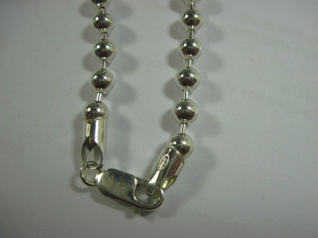 26 Inch Sterling Silver 5mm Ball Chain Necklace With Lobster Clasp - Etsy
