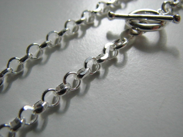 4mm Rolo Chain 20 inch Diamond Cut Rolo Necklace with Toggle | Etsy