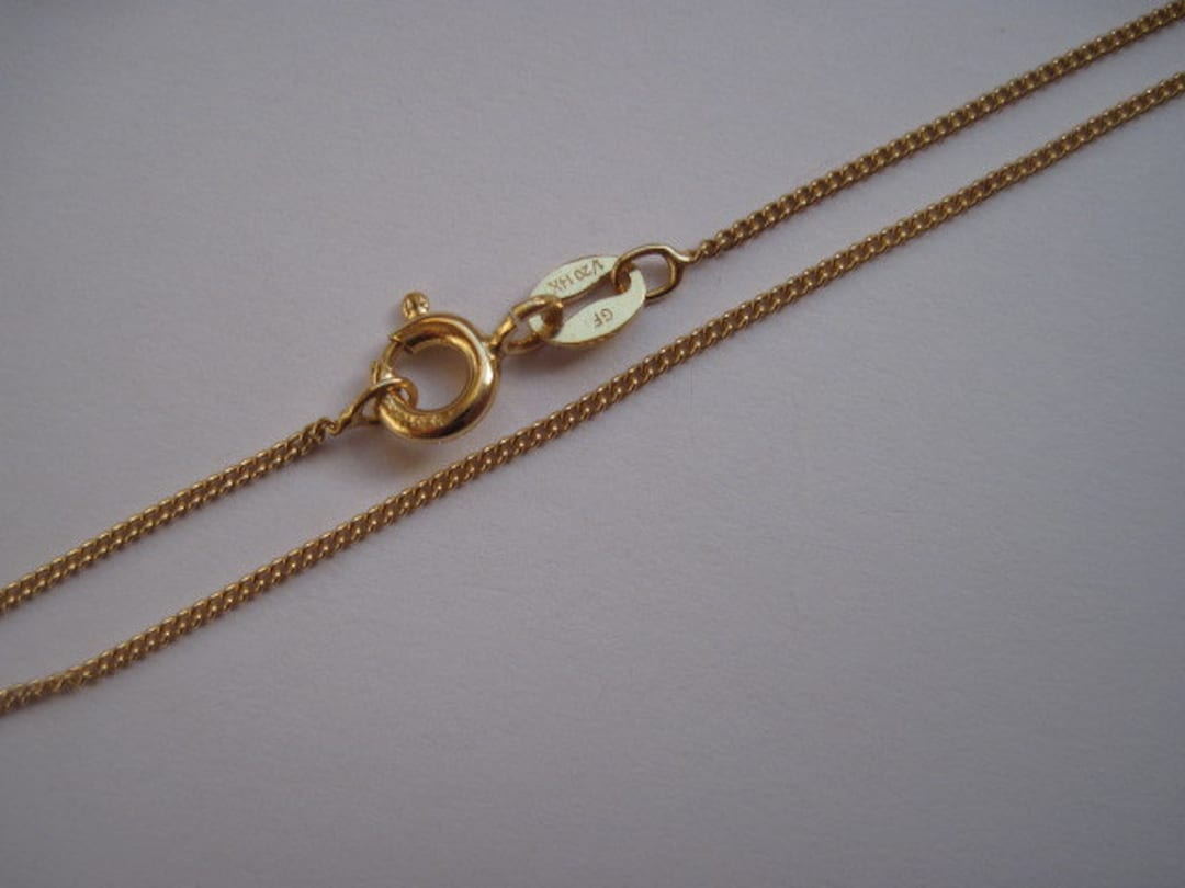 32 Inch Fine Curb Chain 14k Goldfill Necklace With Spring - Etsy