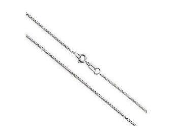 26 Inch Sterling Silver Box Chain With Lobster Clasp 1.2mm - Etsy