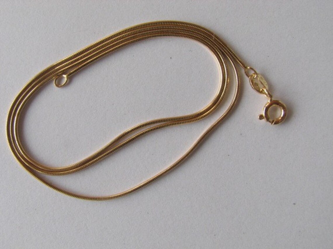30 Inch 14K Gold Fill Snake Chain Necklace With Spring Clasp - Etsy