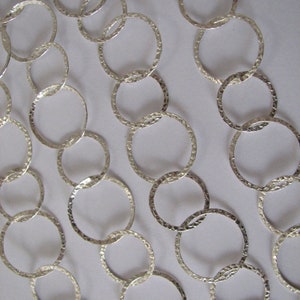 40 Inch Hammered Multi Circle Link Chain Necklace Sterling Silver, 25mm ...