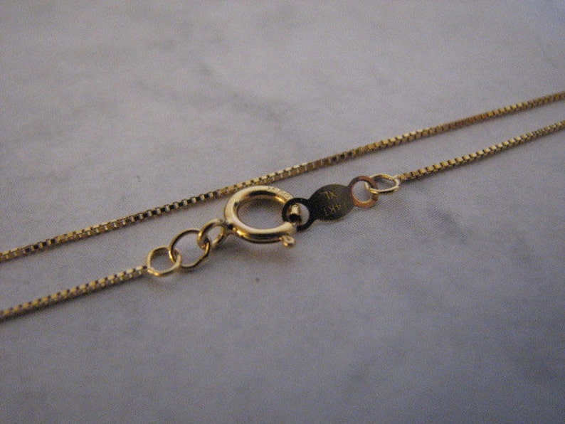 14K Gold Box Chain Solid 14k Yellow Gold Fine Gold Box - Etsy