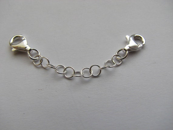 3 Inch Sterling Silver Chain Extender With 2 Lobster Clasps | Etsy