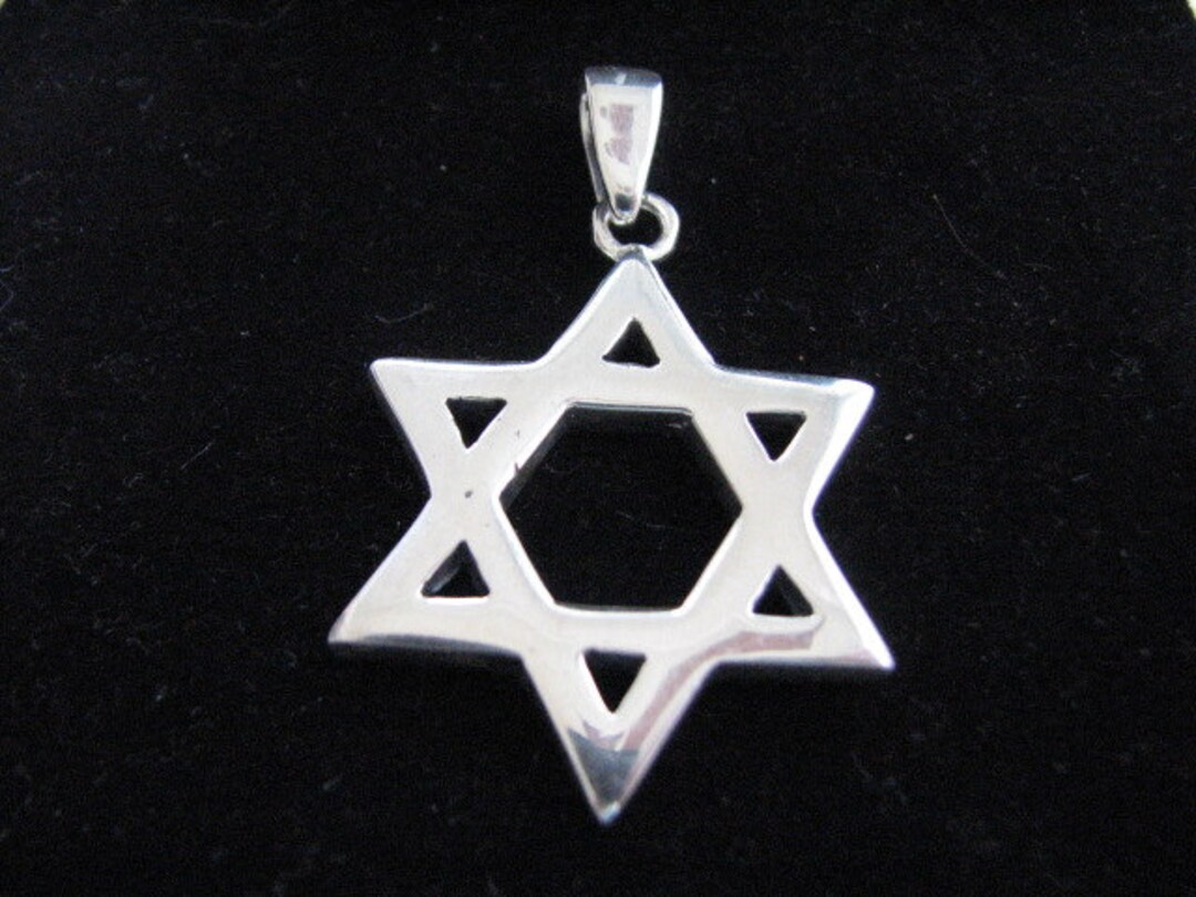 Impressive Large Star of David Charm Pendant, Solid Sterling Silver 925 ...