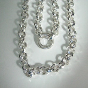 26 Inch Hammered Rolo Chain Necklace 12mm Links Sterling - Etsy