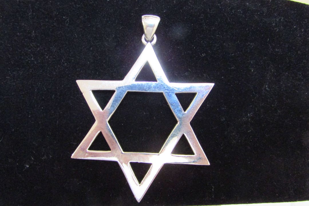 Extra Large Star of David Pendant, Solid Sterling Silver 925, 2 1/2 ...