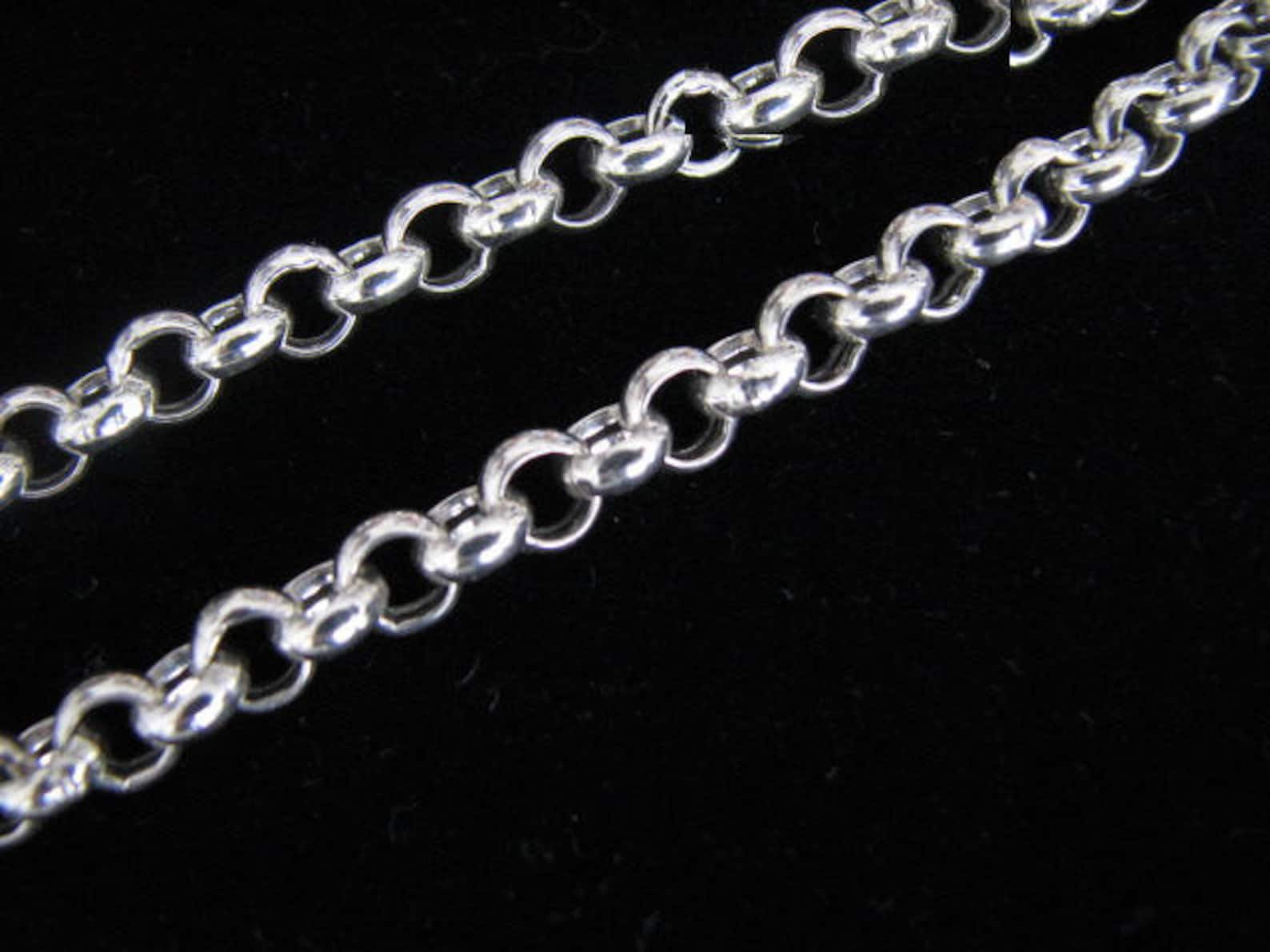 5 Feet Sterling Silver 4mm Rolo Chain Bulk on Spool Solid 925 | Etsy