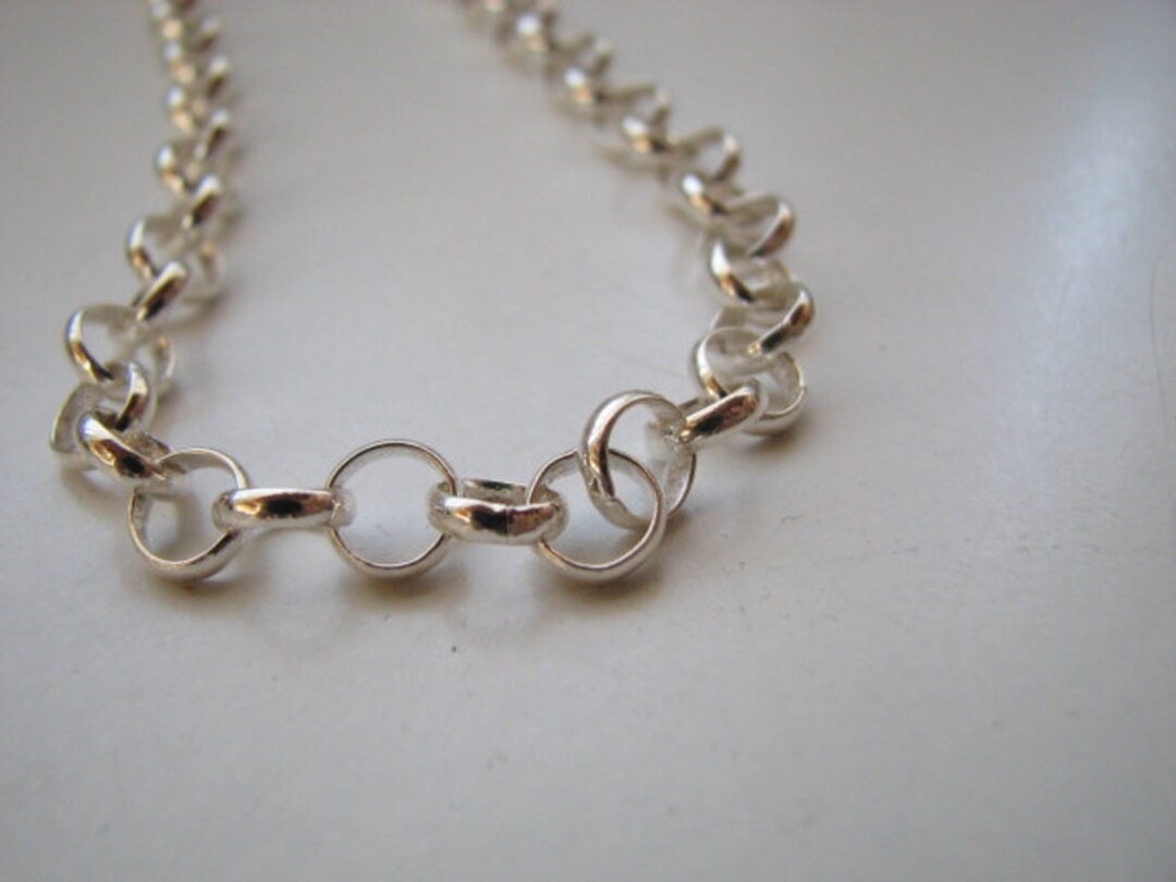 2 Feet Sterling Silver 7mm Rolo Chain Bulk on Spool, Wholesale Silver ...
