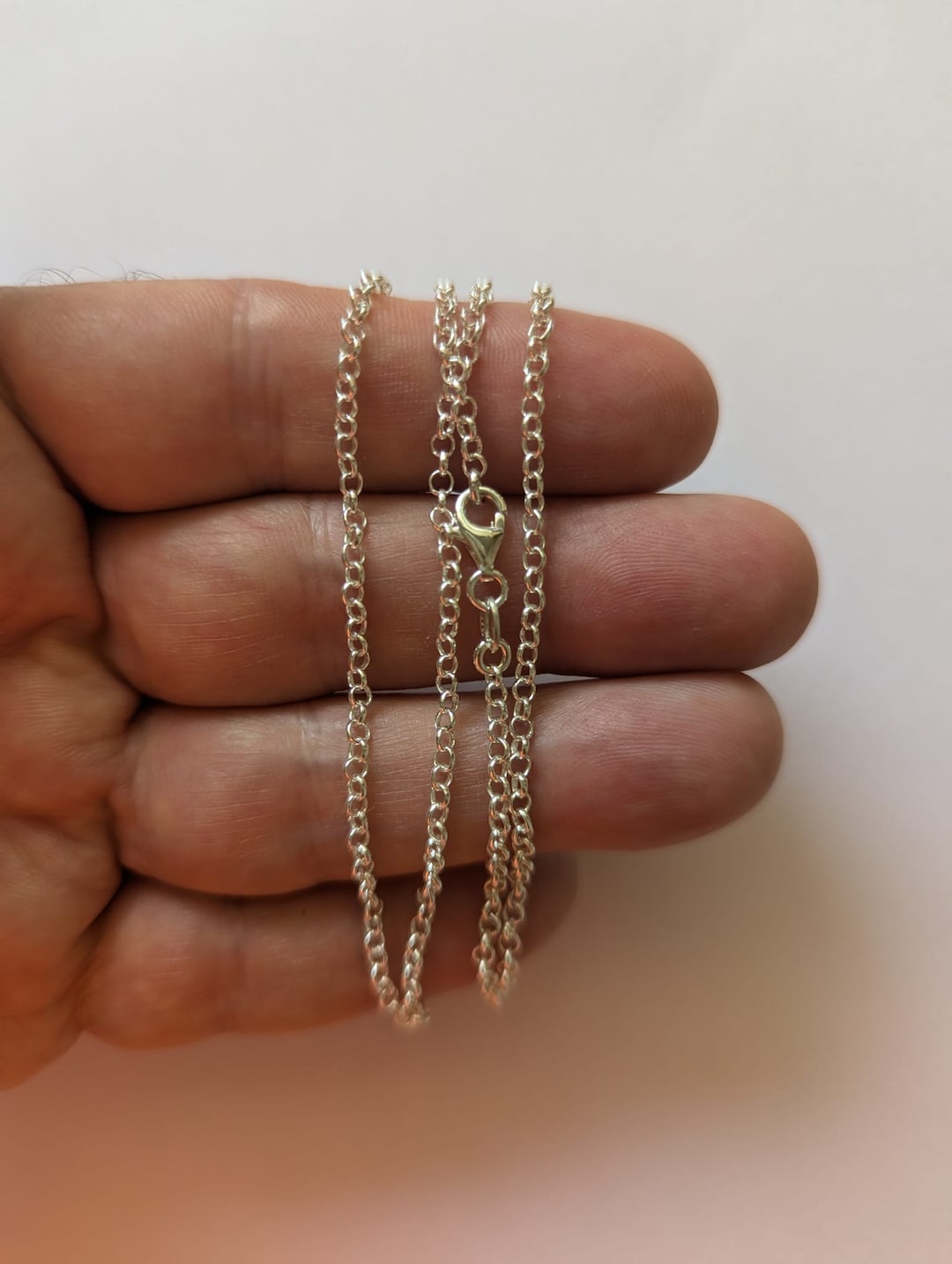 30 Inch Sterling Silver 3mm Rolo Chain Necklace - Etsy