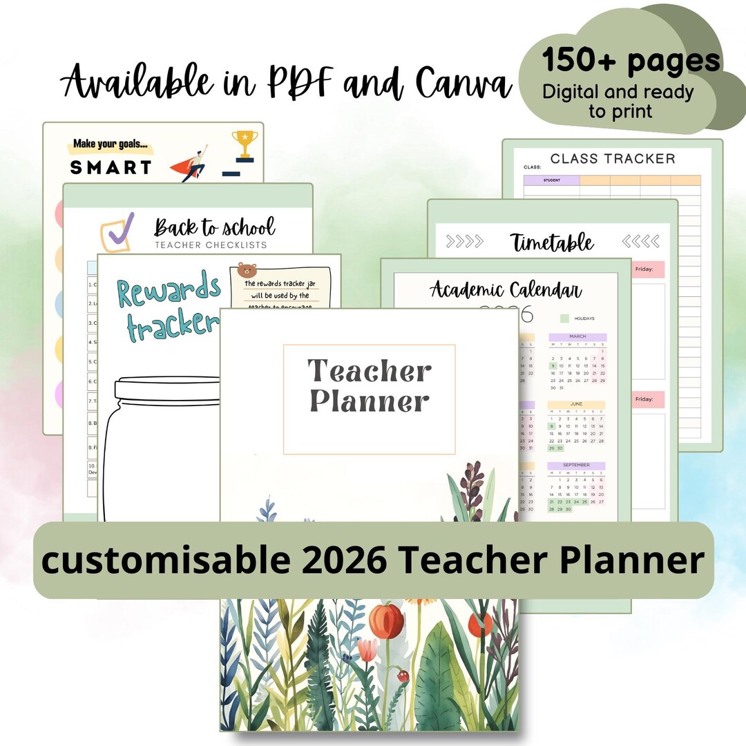 Australian TEACHER Daily Planner 2026 | VIC School Dates | DIGITAL ...