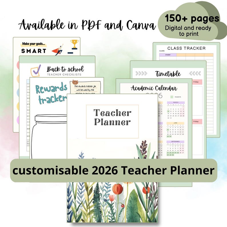 Australian TEACHER Daily Planner 2026 | VIC School Dates | DIGITAL ...