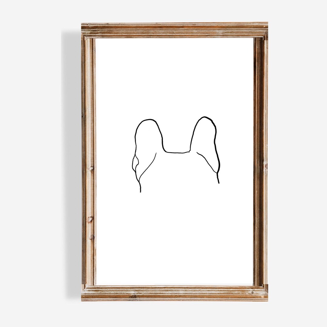 Custom Pet Outline Drawing, Dog Outline From Photo, Minimalist Pet Gift ...