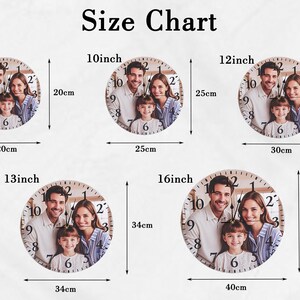 Personalized Photo Clock With Text, Custom Wall Clock, Home Decoration ...