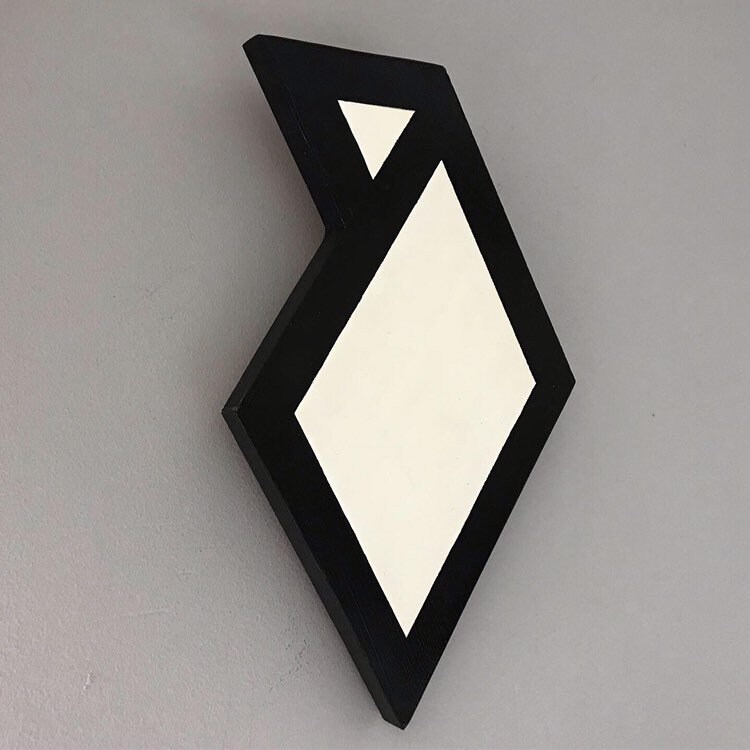 Original Abstract Geometric Painting Sculpture on MDF Wood Panel - Etsy