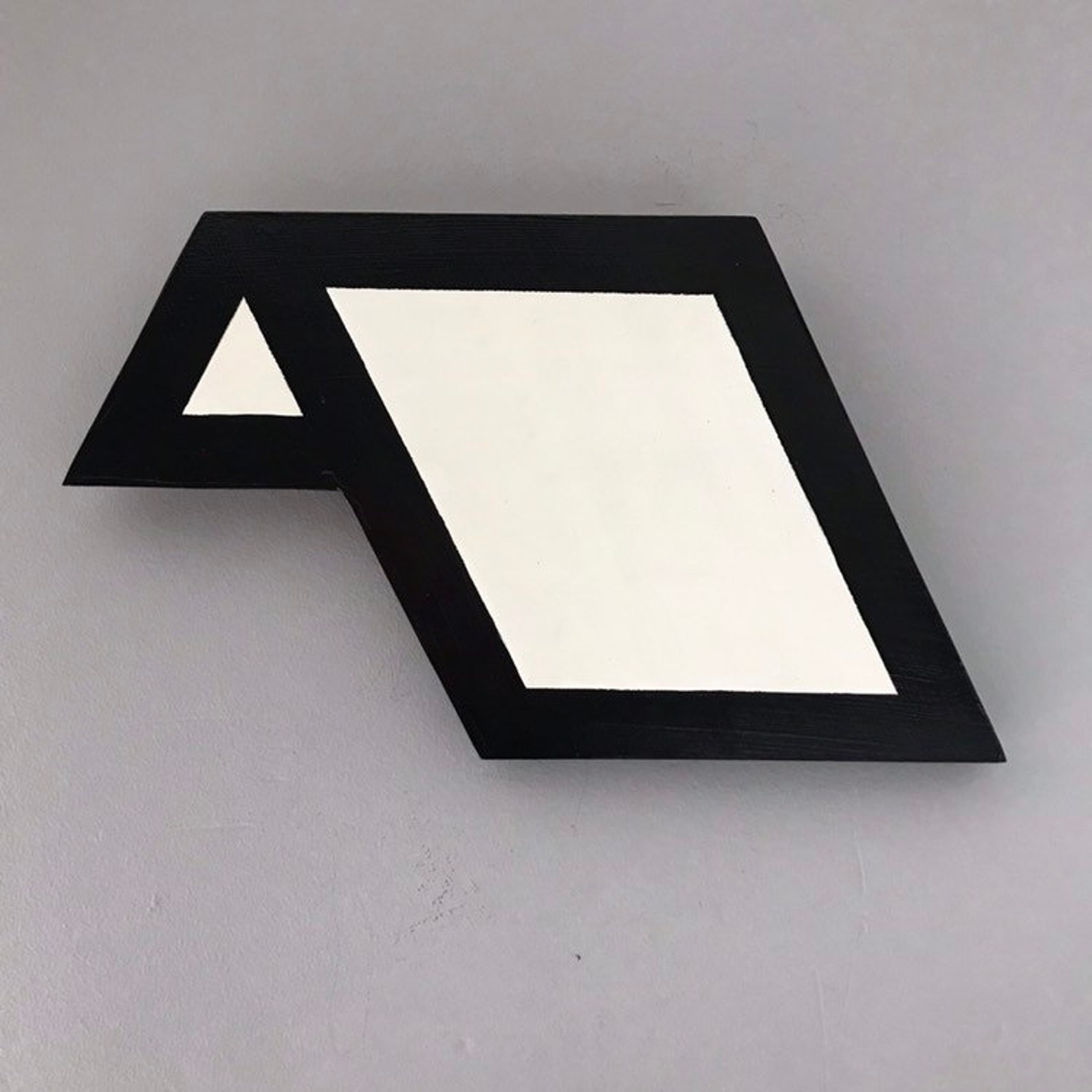 Original Abstract Geometric Painting Sculpture on MDF Wood Panel - Etsy