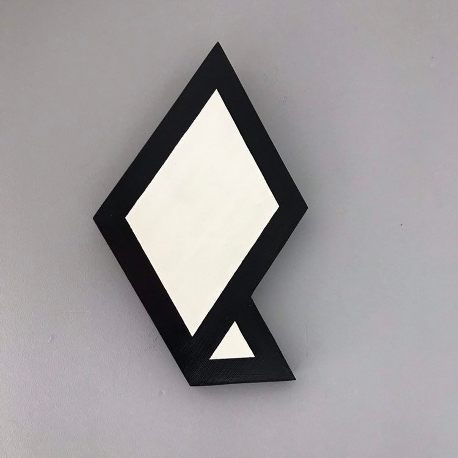 Original Abstract Geometric Painting Sculpture on MDF Wood Panel - Etsy