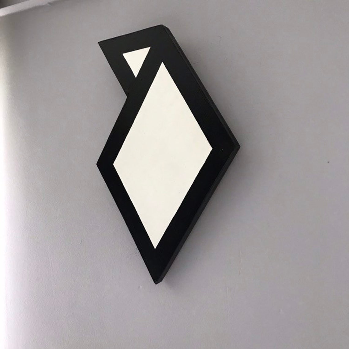 Original Abstract Geometric Painting Sculpture on MDF Wood Panel - Etsy