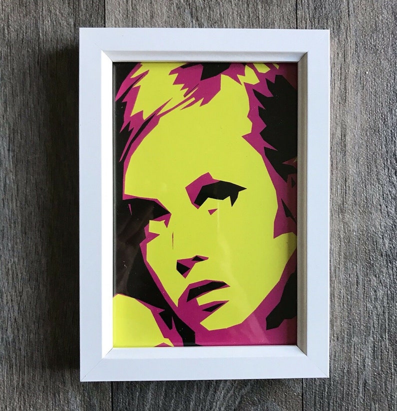 Framed Twiggy 1960s Fashion Black And White Pop Art Print Etsy