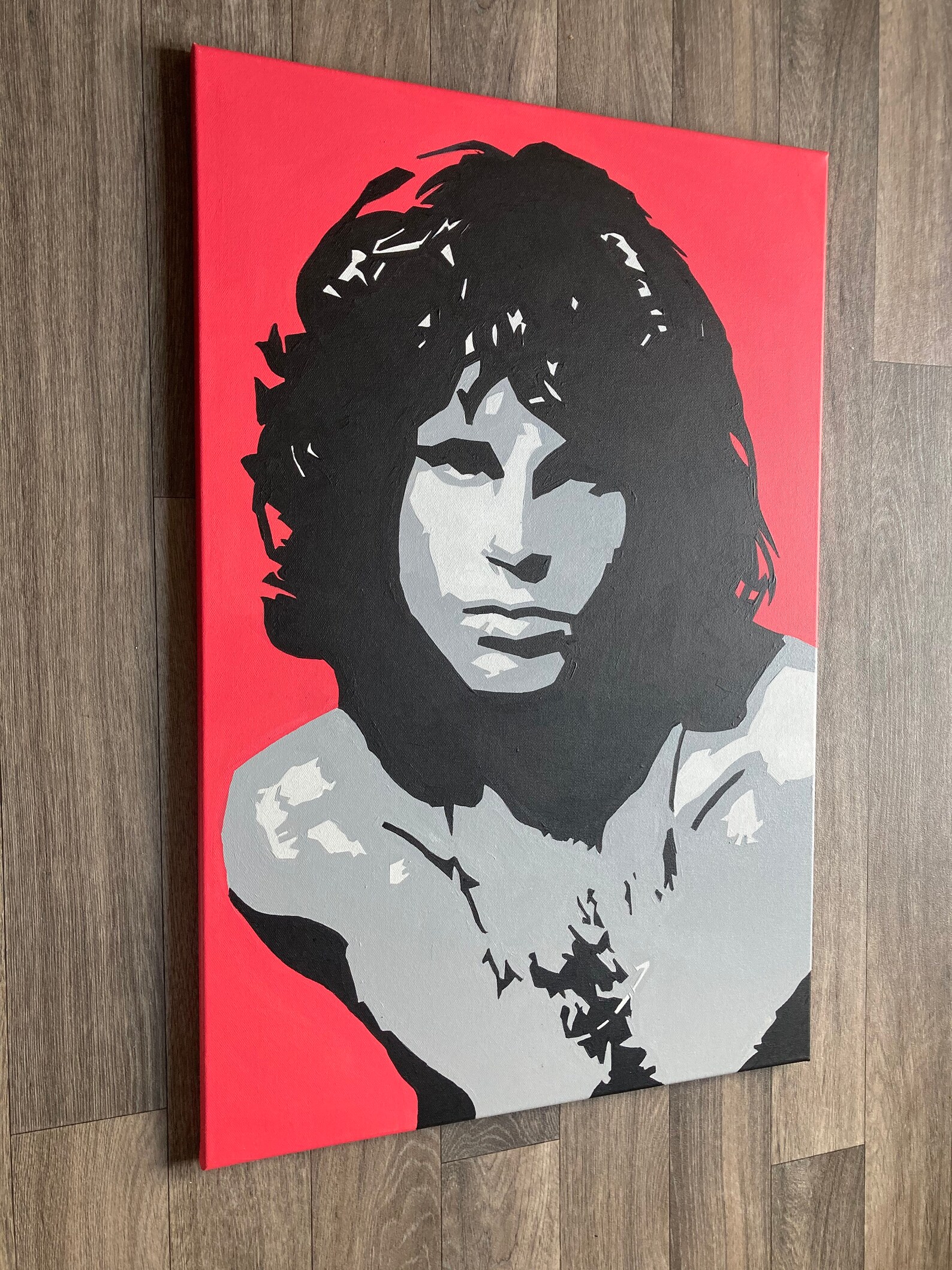 Jim Morrison the Doors Original Hand Painted Framed Pop Art Canvas ...