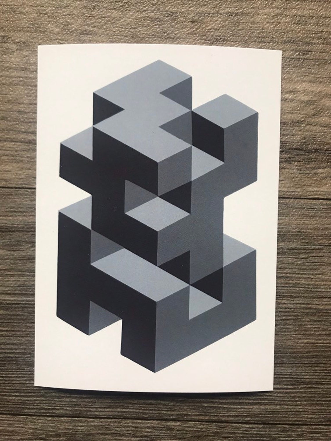 Original Geometric Op Art Architecture Print Modern Art - Etsy UK