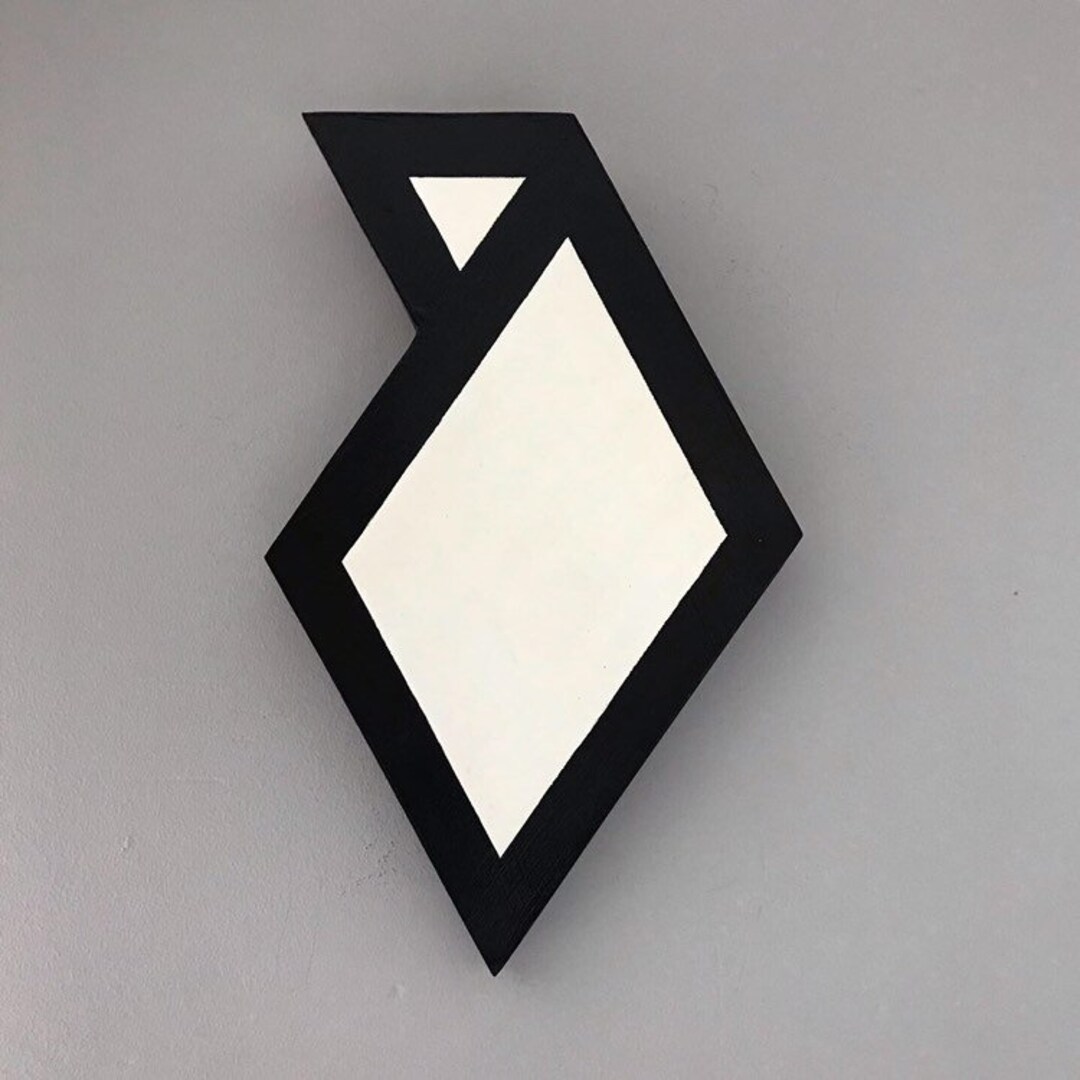 Original Abstract Geometric Painting Sculpture on MDF Wood Panel - Etsy