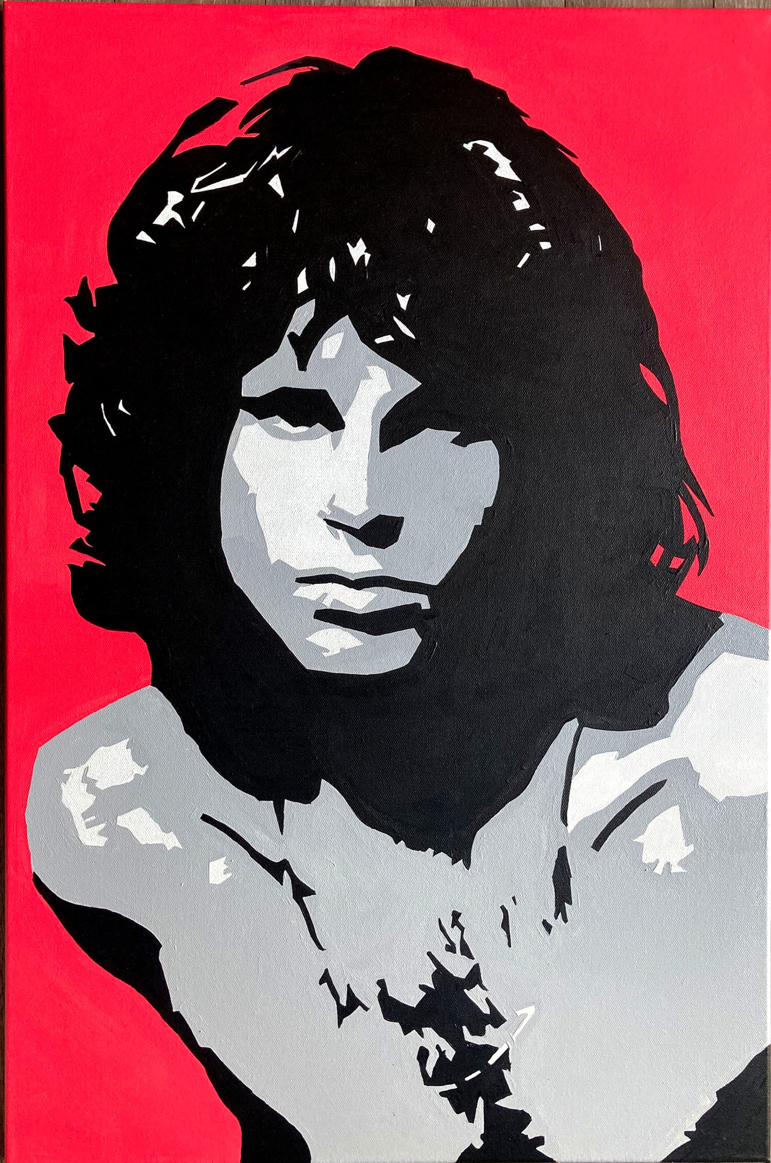 Jim Morrison the Doors Original Hand Painted Framed Pop Art Canvas ...