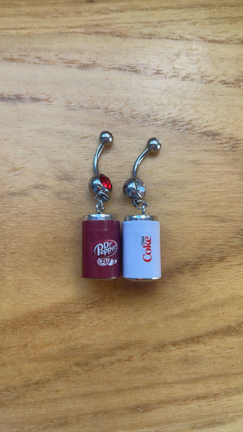 Diet Coke/ Dr Pepper Belly Ring Piercing - Etsy