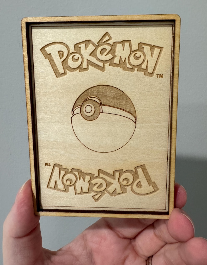 Laser-engraved 3D Wooden Pokemon Card – Original 151 - Etsy