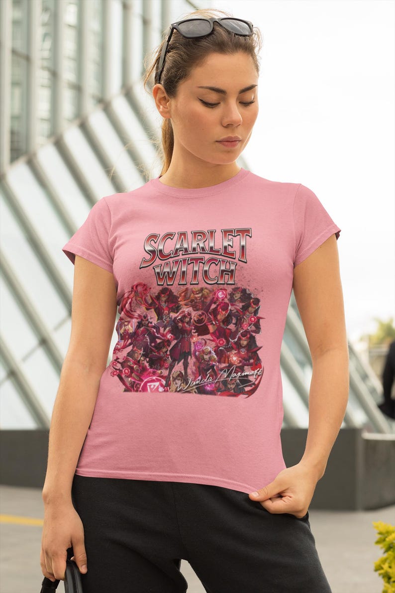 Scarlet Witch Marvel Rivals T-shirt Wanda Maximoff Game Gaming Shirt ...