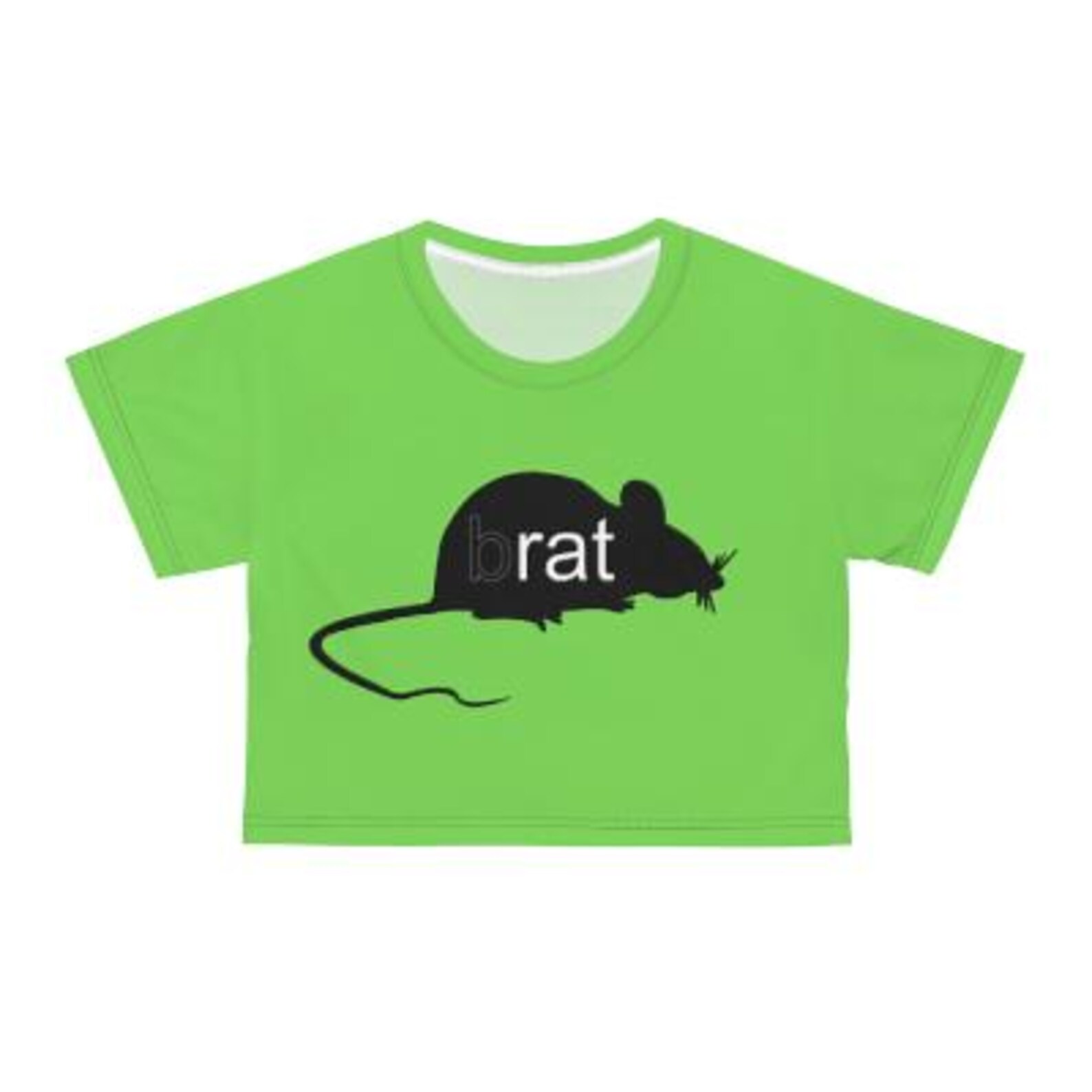 Brat Rat Charli XCX Inspired Crop Tee, Cropped T-shirt Funny Pink Baby Top Bratsummer for ...