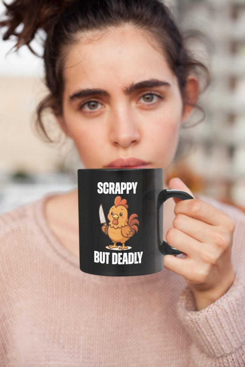 Scrappy but Deadly ARC Raiders Mug • Funny Rooster Pun Cup • Extraction ...