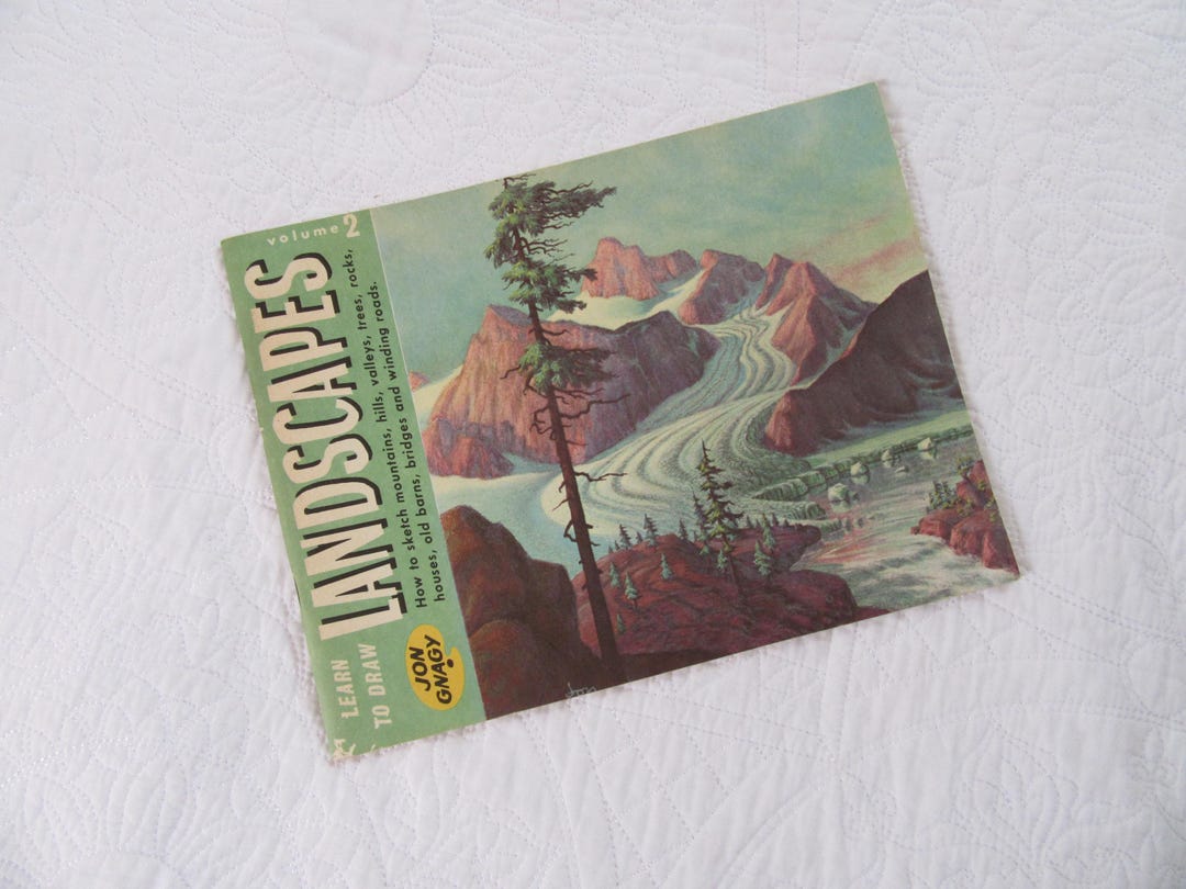 Vintage Art Book, Learn to Draw Landscapes, Jon Gnagy, 1962, Brooklyn ...