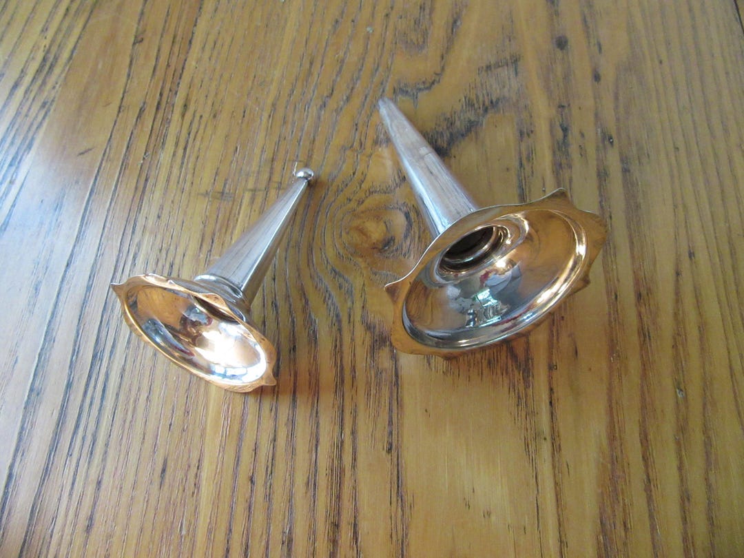 Antique Epernge Silver Plate Vase Trumpets, 1800s Silver Vase, Vase ...