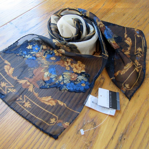 Liz Claiborne Silk Scarf - Etsy